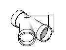 Material Number K266050, 4834 45 Double Wye Hub PVC On NIBCO